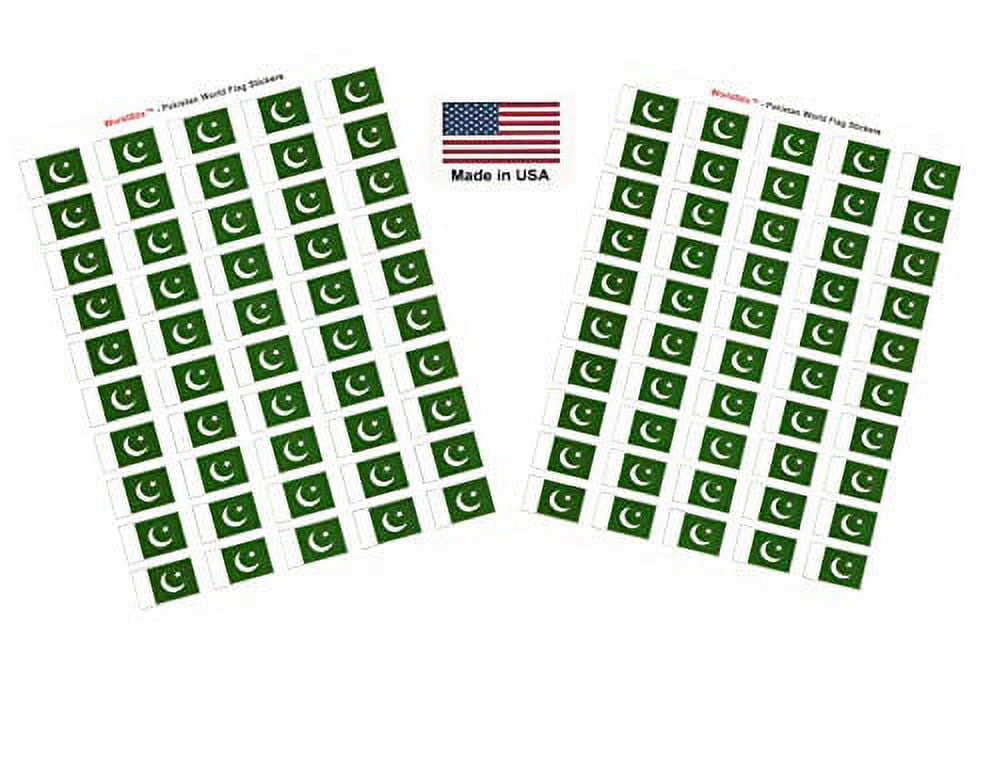 Made in USA! 100 Country Flag 1.5" x 1" Self Adhesive World Flag ...