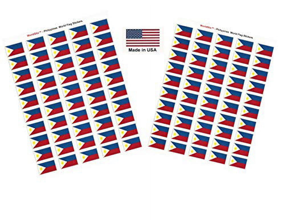 Made in USA! 100 Country Flag 1.5" x 1" Self Adhesive World Flag ...
