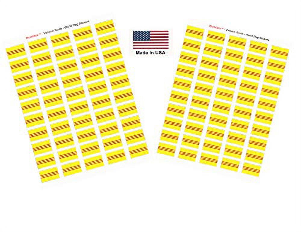 Made in USA! 100 Country Flag 1.5" x 1" Self Adhesive World Flag ...