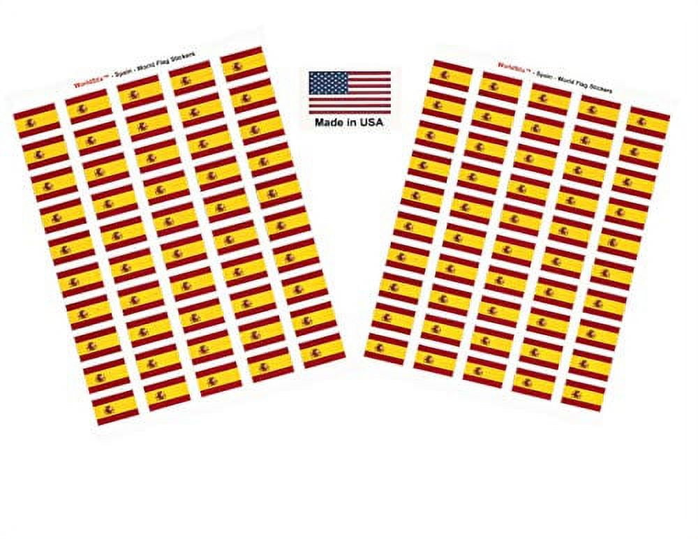 Made in USA! 100 Country Flag 1.5" x 1" Self Adhesive World Flag ...