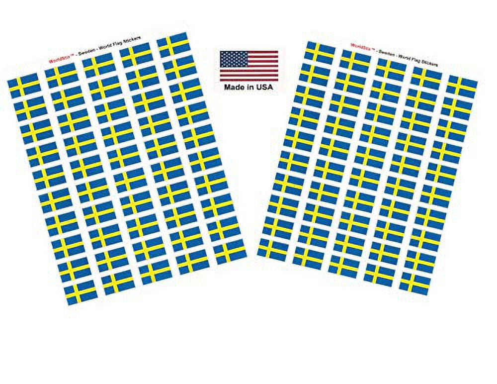 Made in USA! 100 Country Flag 1.5" x 1" Self Adhesive World Flag ...