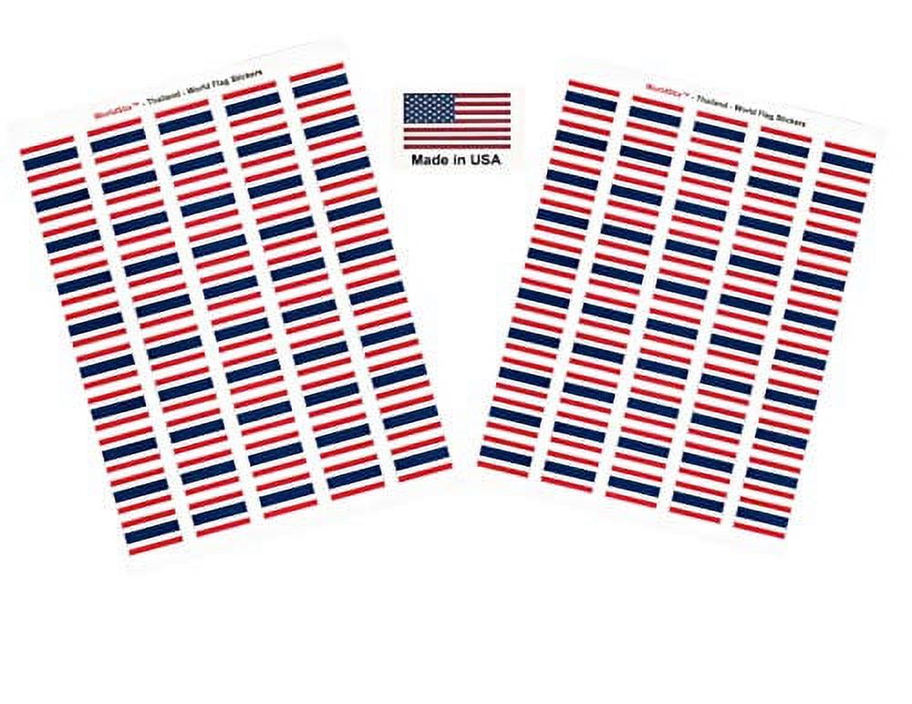 Made in USA! 100 Country Flag 1.5" x 1" Self Adhesive World Flag ...