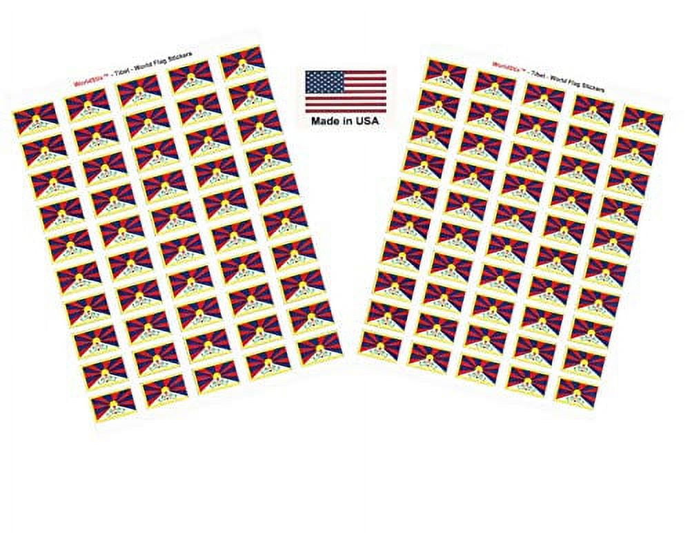 Made in USA! 100 Country Flag 1.5" x 1" Self Adhesive World Flag ...