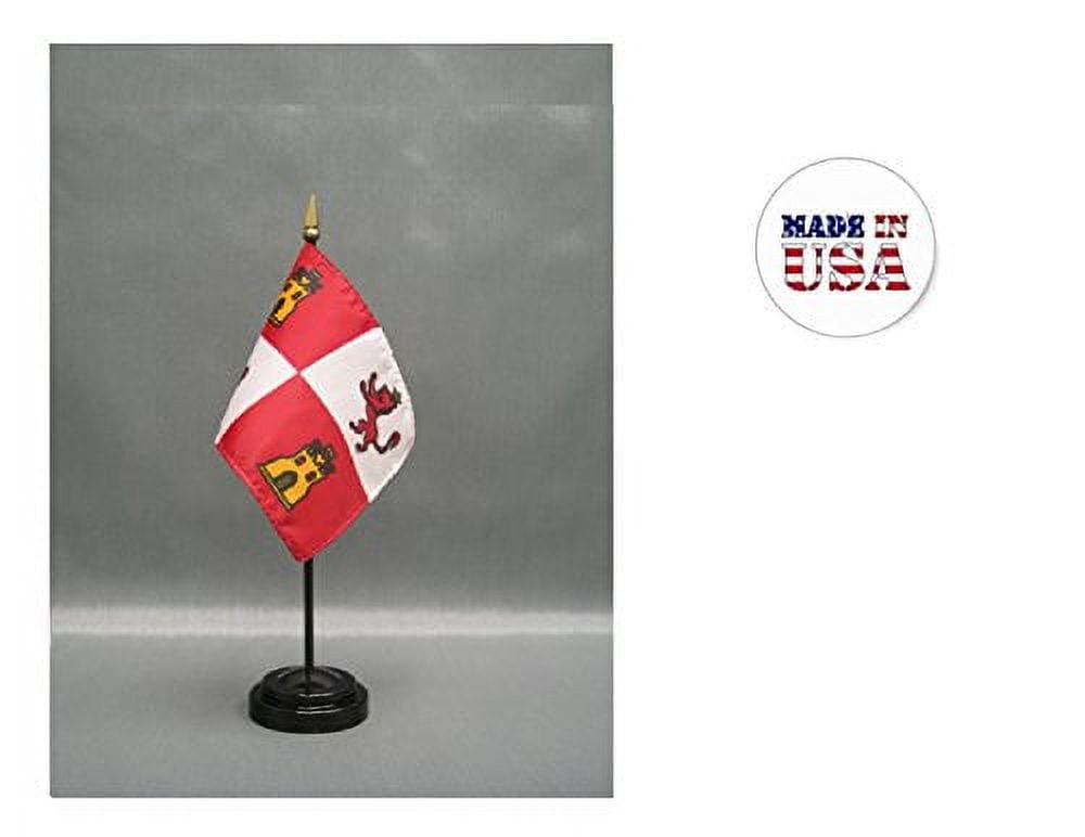 Made in the USA. 2 Royal Standard of Spain 4"x6" Miniature Desk & Table ...