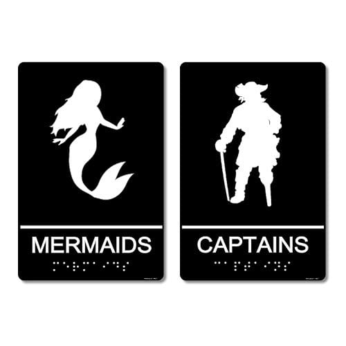 Made in The USA – “Captains Bathroom 2 Pack" - Mermaid & Captain Themed ...