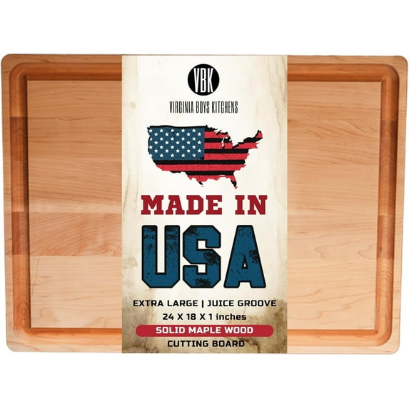 Made in USA Extra Large Solid Maple Wood Cutting Board by Visualz ...