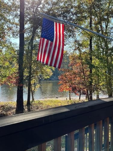 Made in USA Outdoor Nylon 2x3 Foot American Flag With 4' Deluxe ...