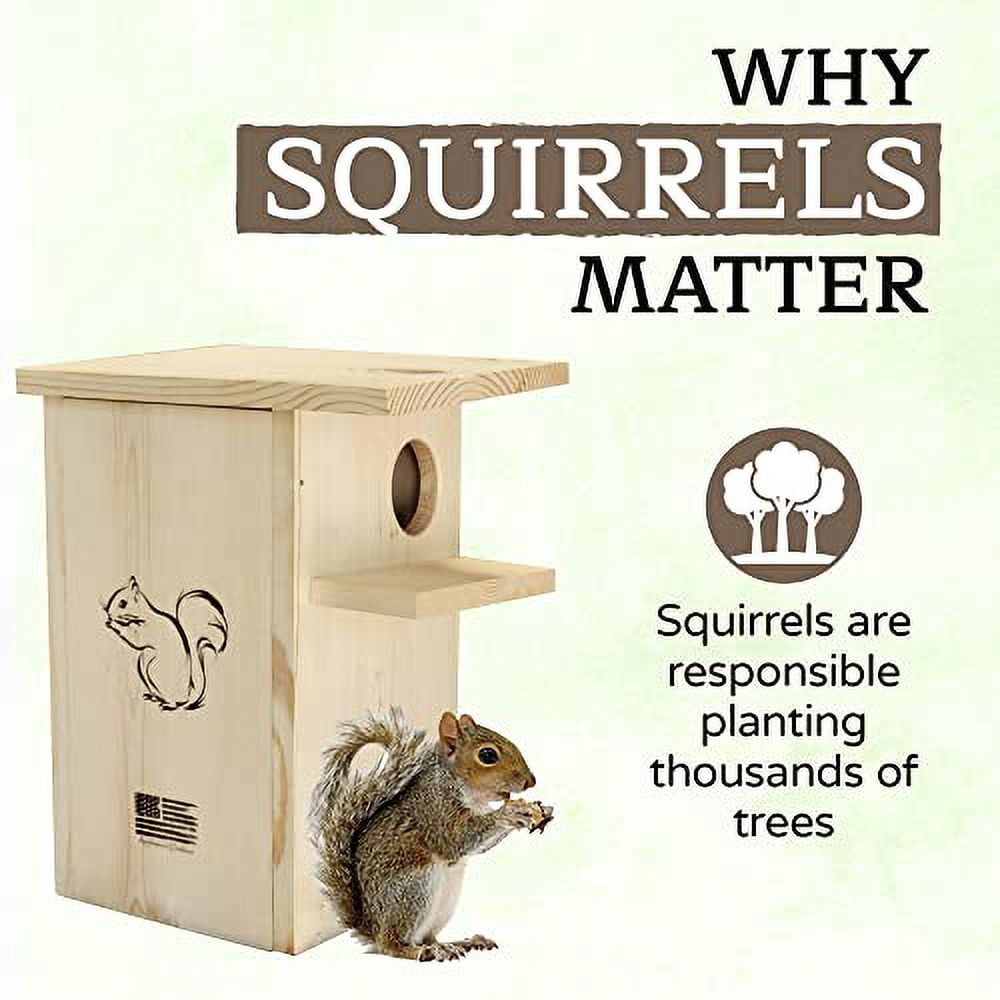 Made Premium Wood Squirrel House Hanging Squirrel Houses Outside with ...