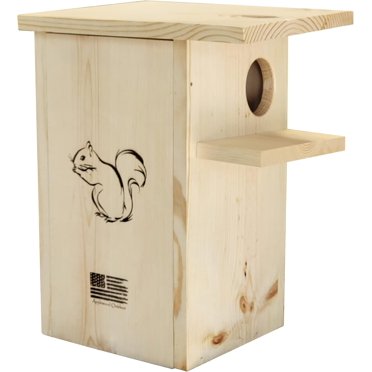 JCs Wildlife Outdoor Material Plywood Squirrel Nesting House Box ...