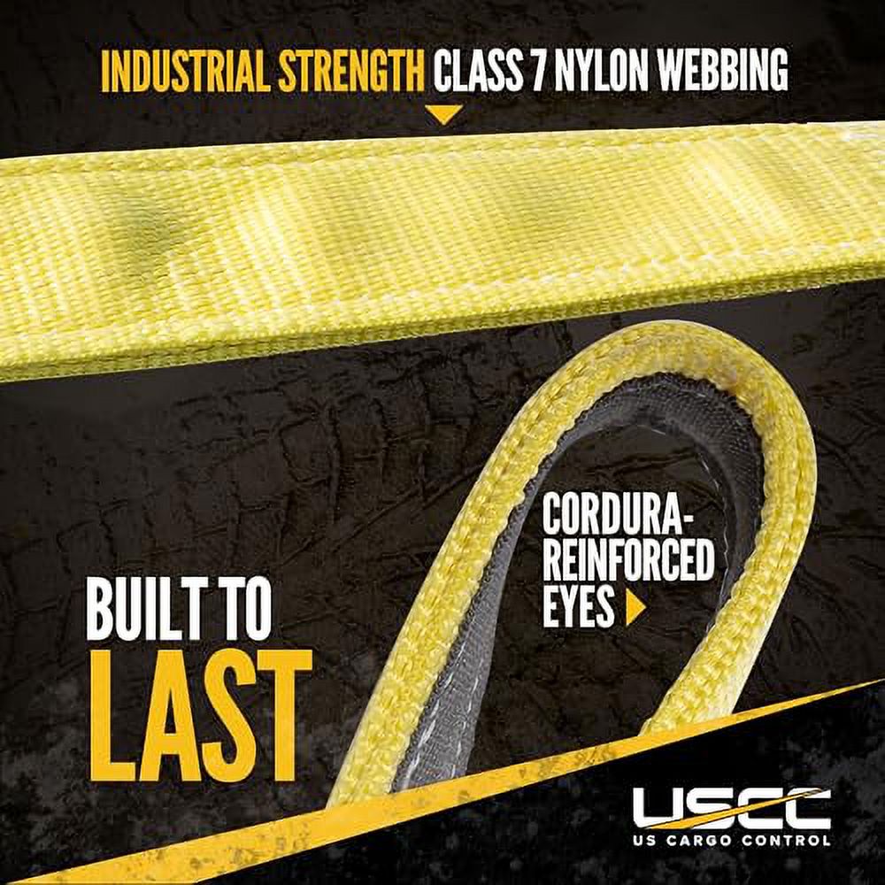 Made in USA Recovery Tow Strap 4 Inch x 30 Foot (32,000 lbs. Break ...