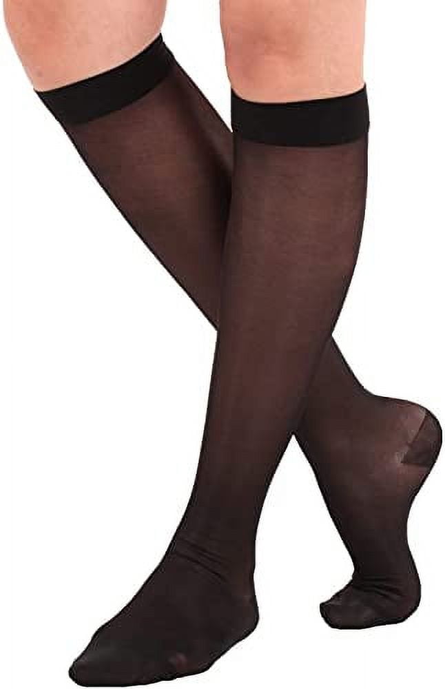 Made in USA - Travel Compression Socks for Women 15-20mmHg - Sheer ...