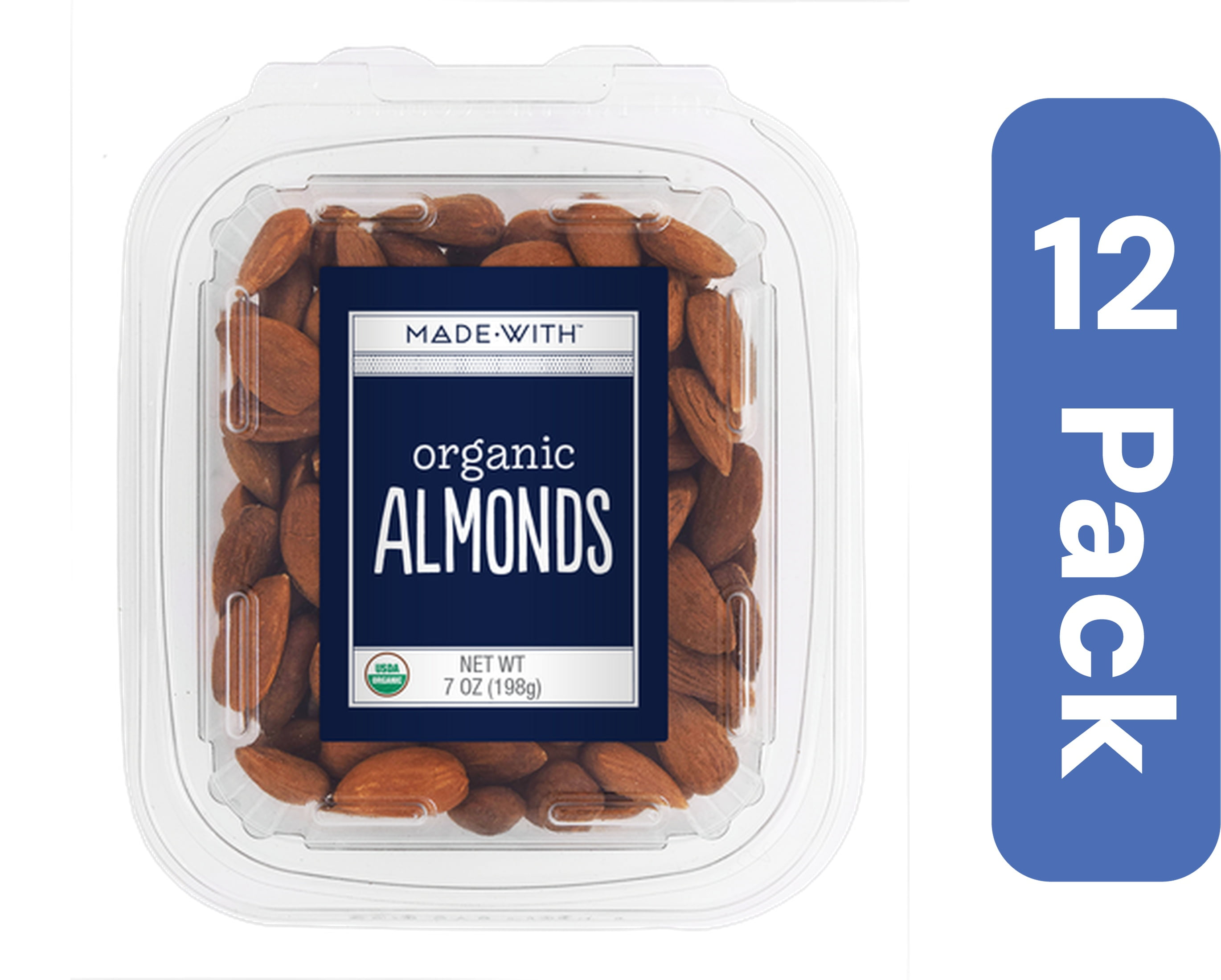 Made With Organic Almond Tub 7 oz (Pack of 12) - Walmart.com