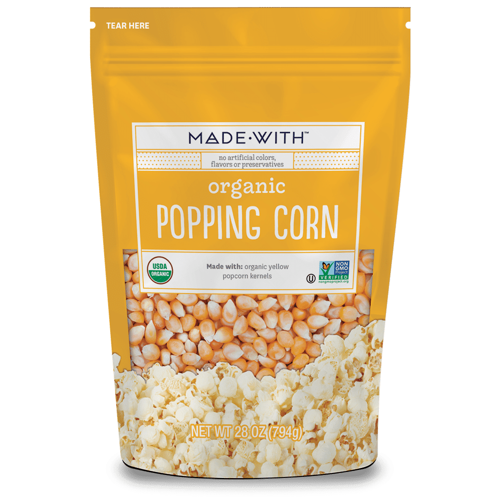Made With: Organic Popping Corn, 28 Oz - Walmart.com