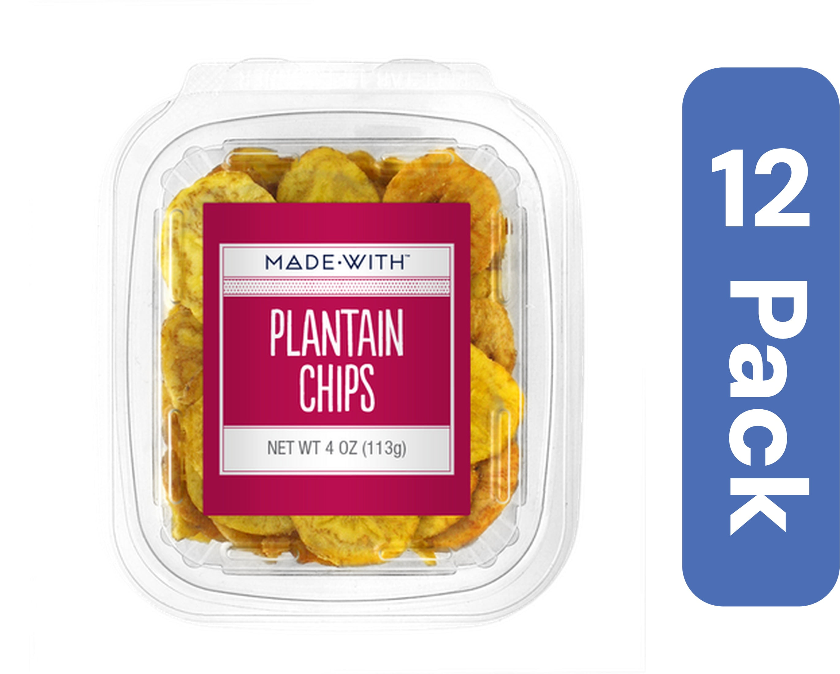 Made With Plantain Chips Tub 4 oz (Pack of 12) - Walmart.com
