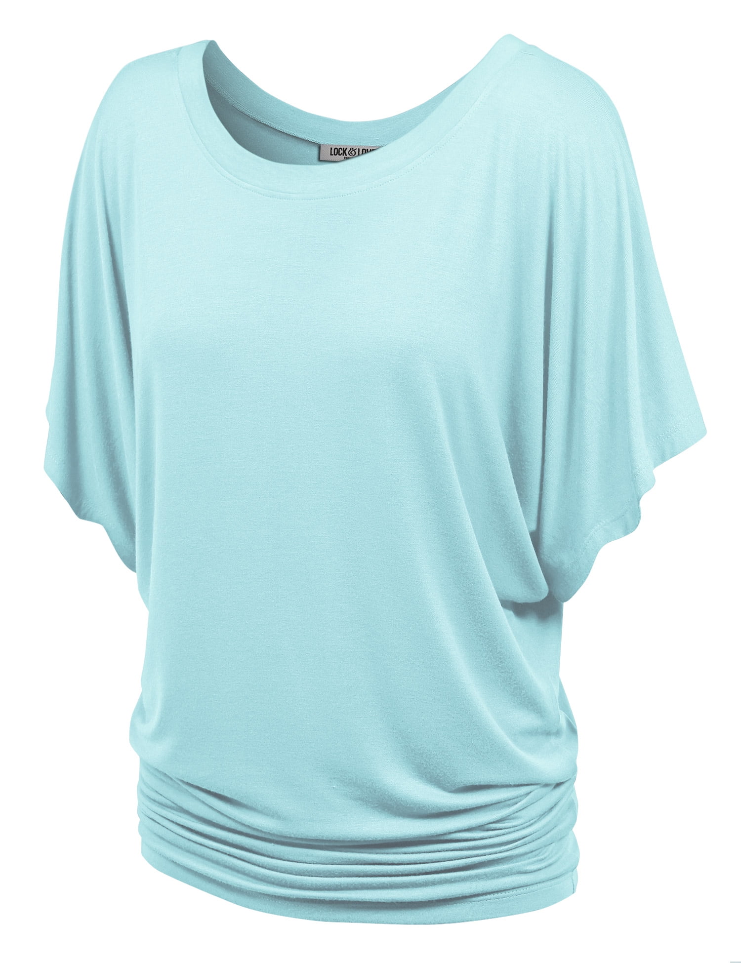Made by Johnny Women's Boat Neck Short Sleeve Dolman Drape Top XXXXL ...