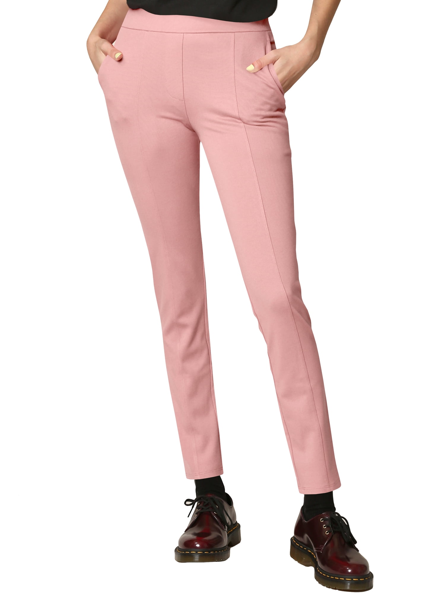 Made by Johnny Women's Casual Leggings Stretchy Work Ankle Pants Office ...