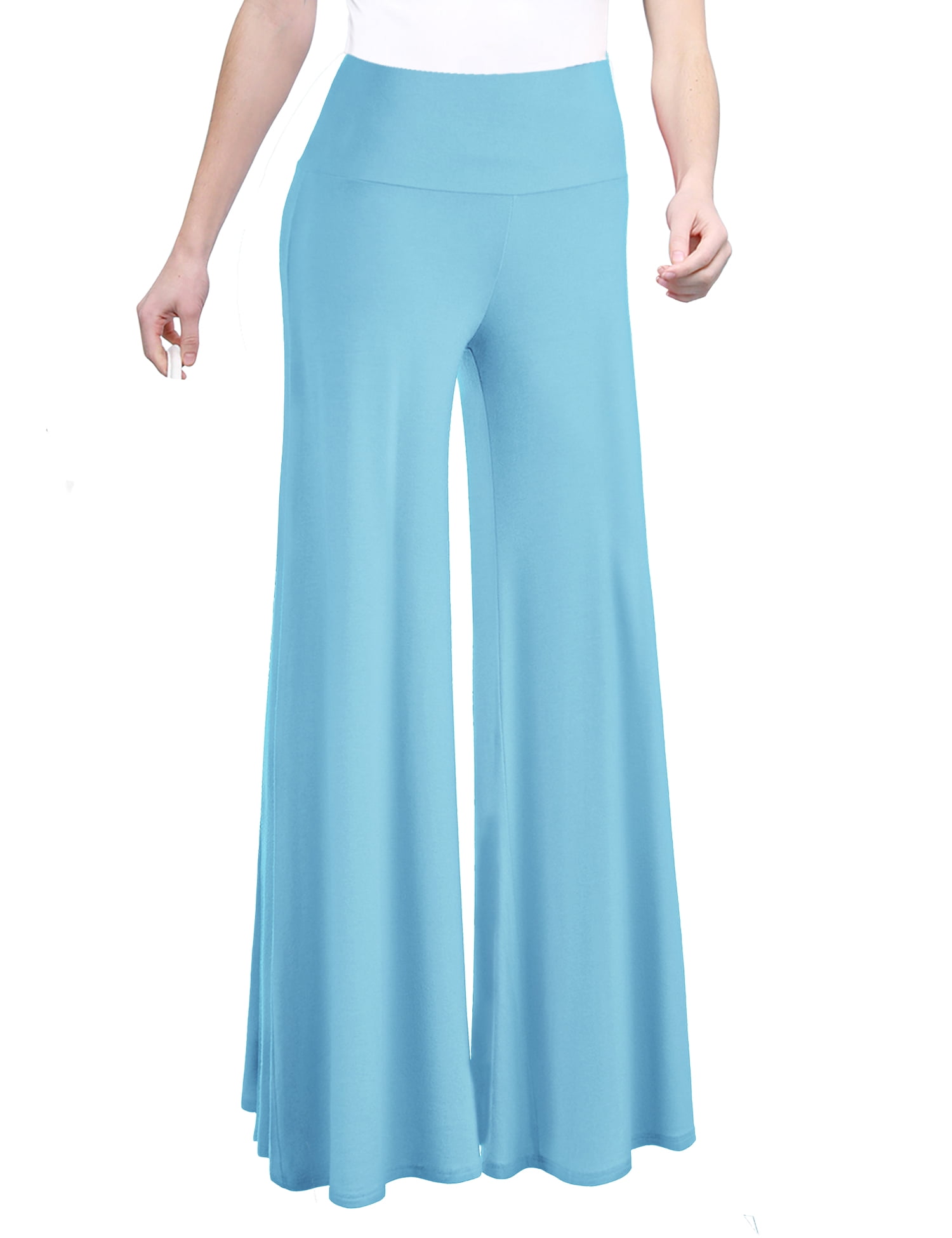 Made by Johnny Women's Chic Palazzo Lounge Pants S LIGHT_BLUE - Walmart.com