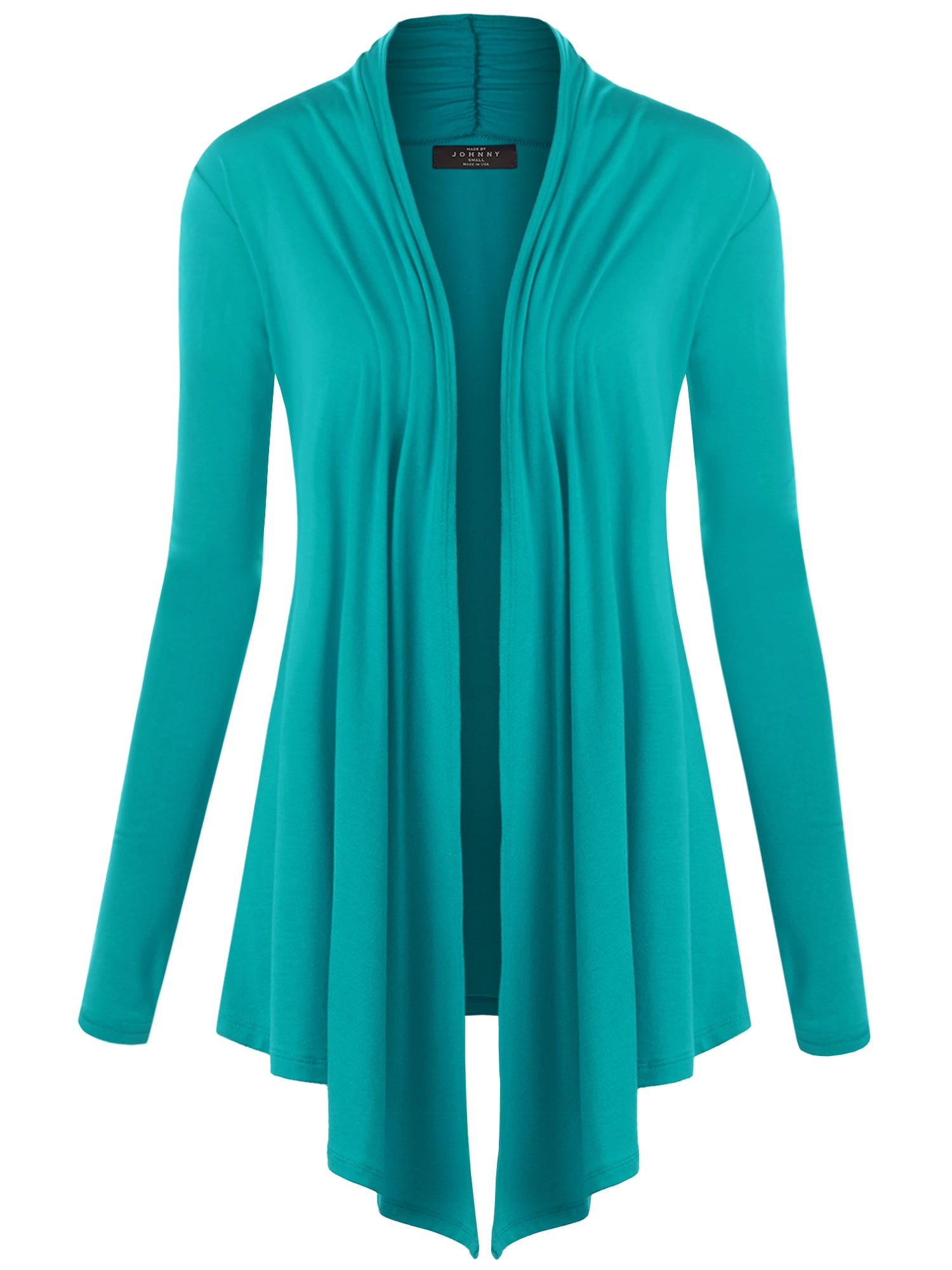 Made by Johnny Women's Draped Open Front Cardigan S JADE - Walmart.com