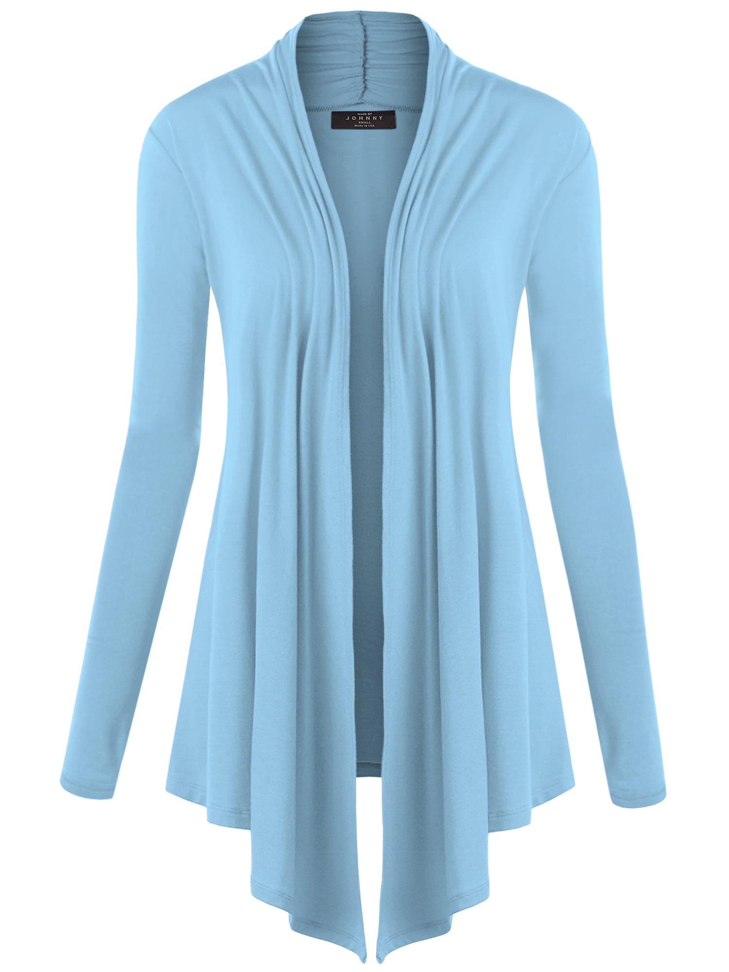 Made by Johnny Women's Draped Open Front Cardigan XL AQUA - Walmart.com
