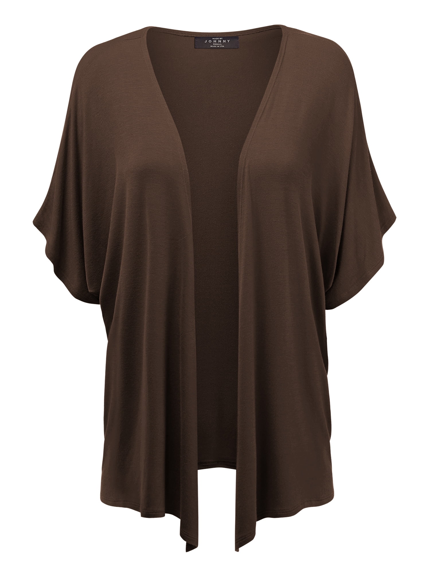 Made by Johnny Women's Kimono Style Short Sleeve Dolman Cardigan XL ...