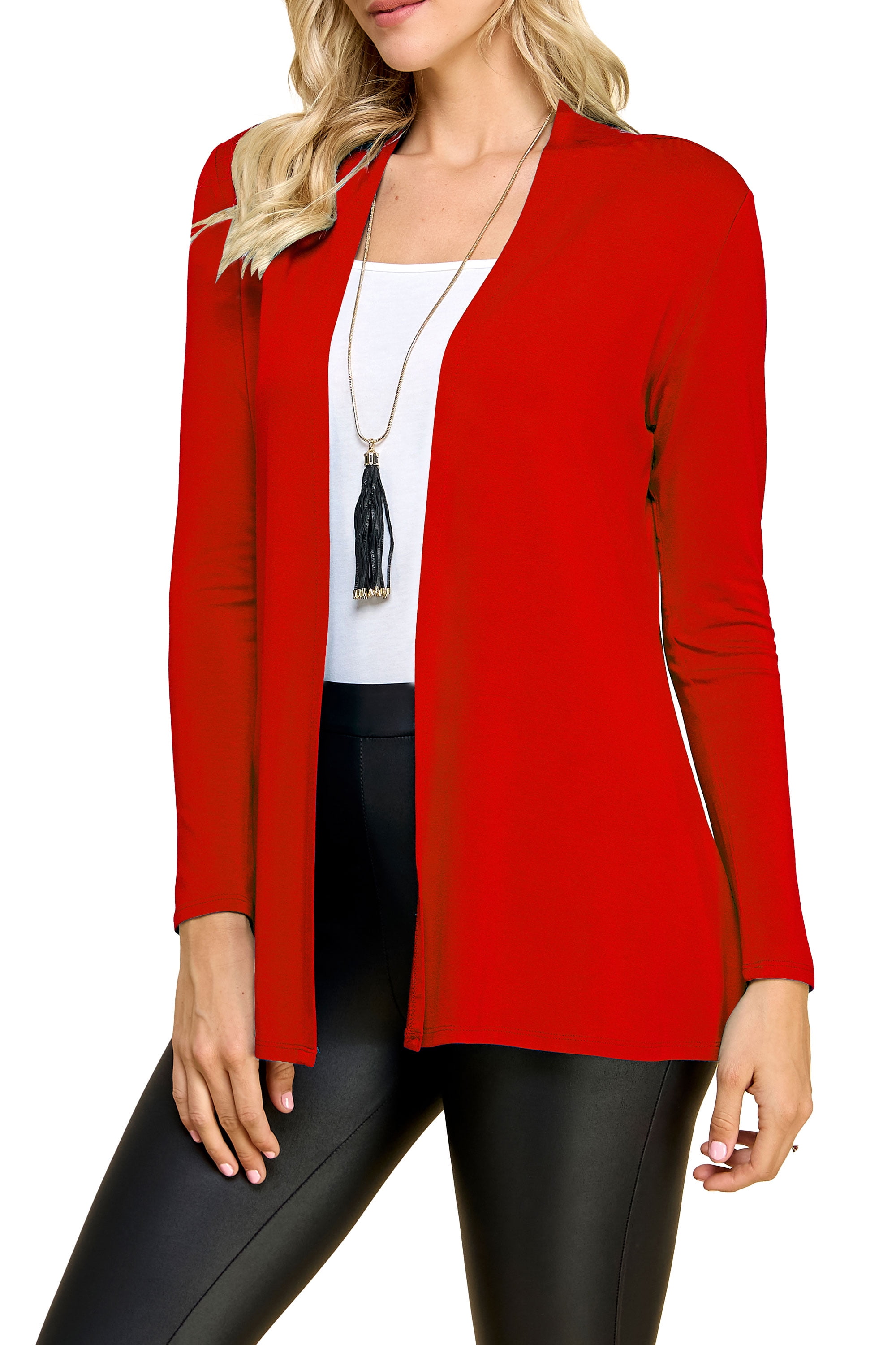 Made by Johnny Women's Lightweight Open Front Cardigans Long Sleeve ...