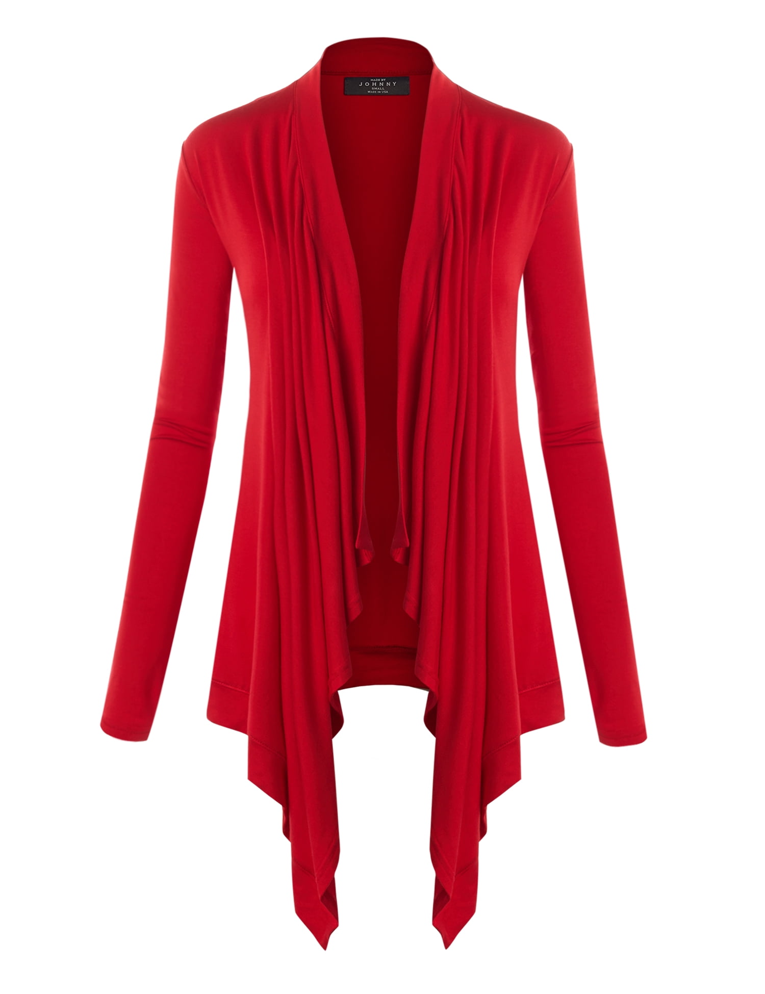 Made by Johnny Women's Off-Duty Open Front Cardigan XL RED - Walmart.com