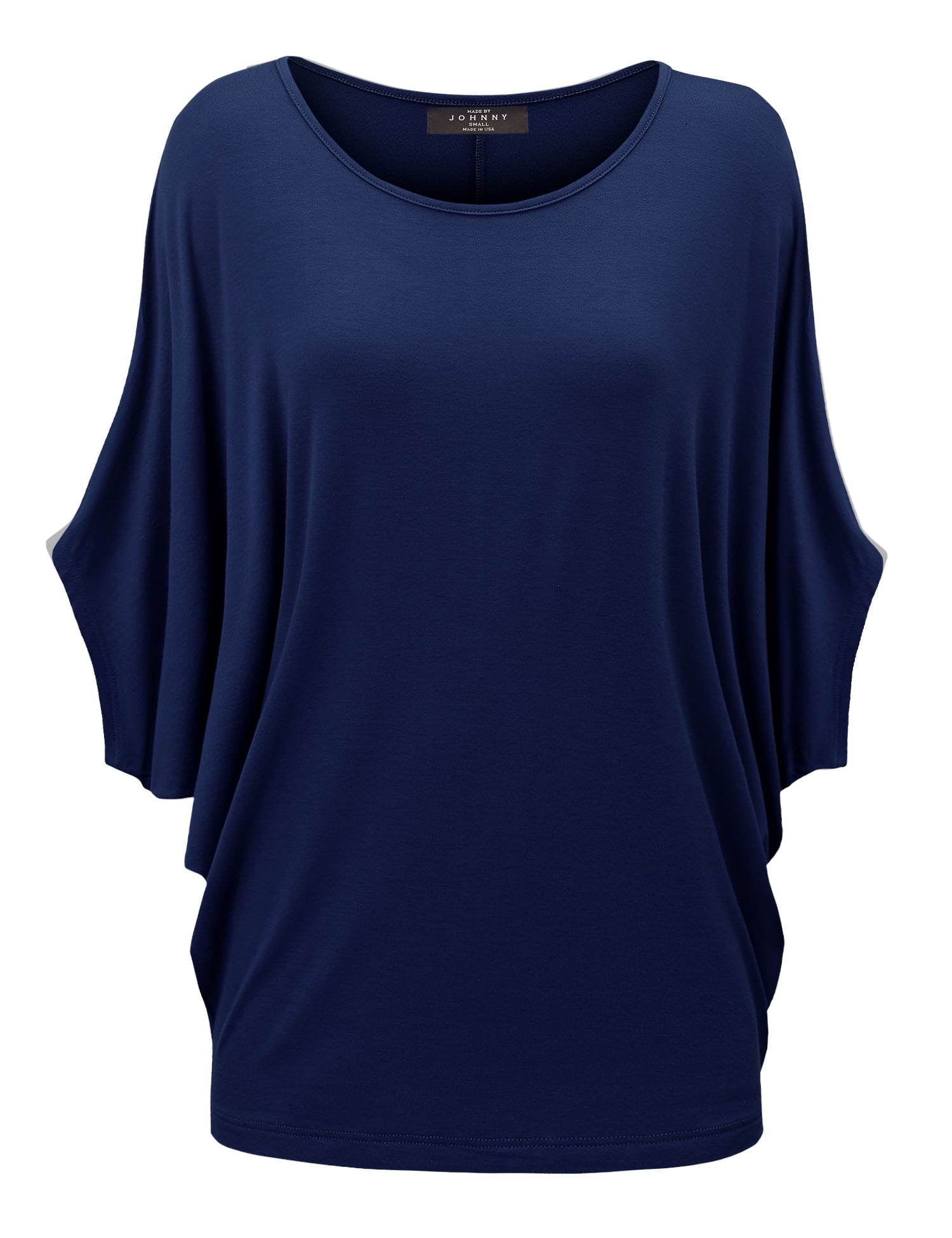 Made by Johnny Women's Scoop Neck Half Sleeve Batwing Dolman Top XL ...