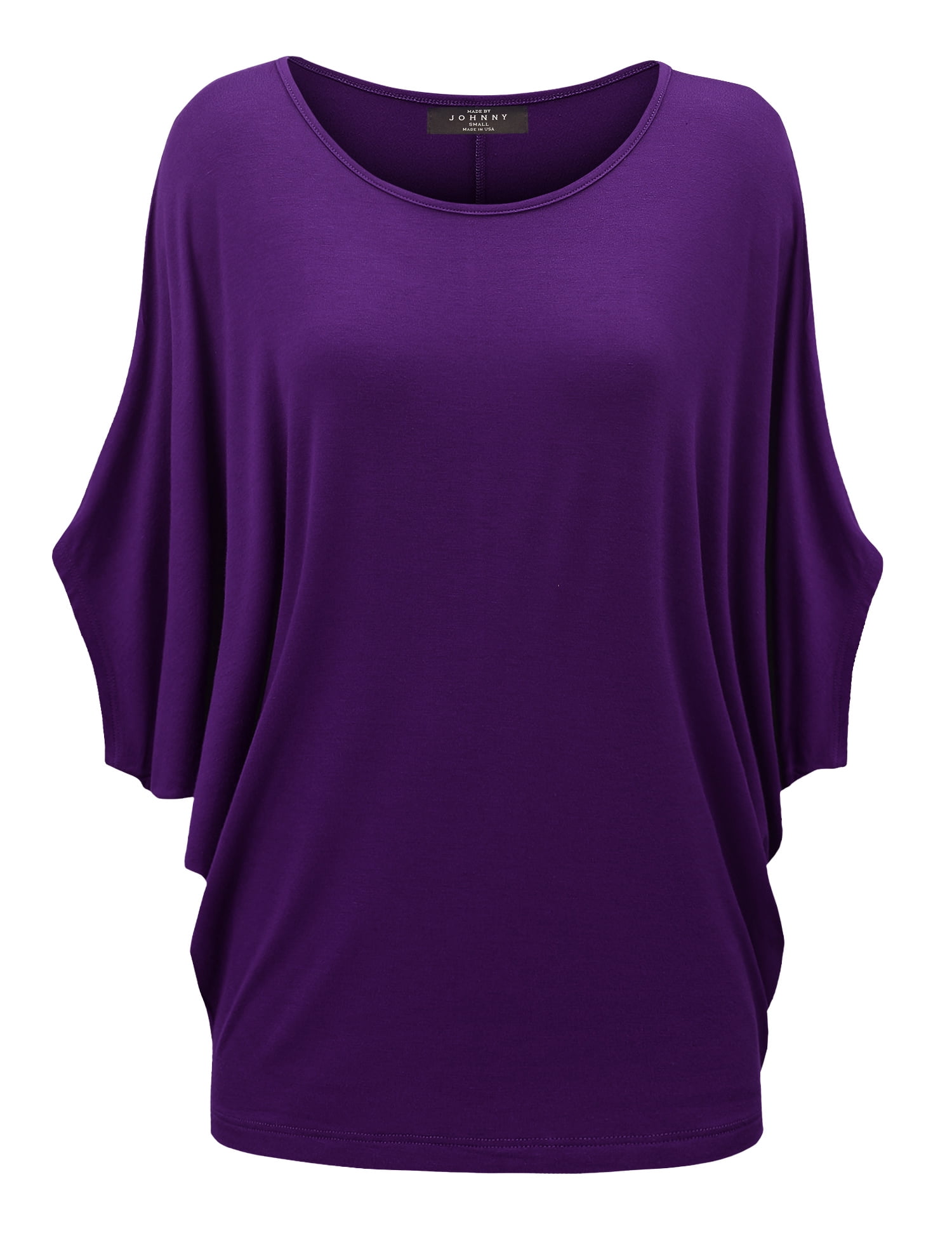 Made by Johnny Women's Scoop Neck Half Sleeve Batwing Dolman Top XXL ...