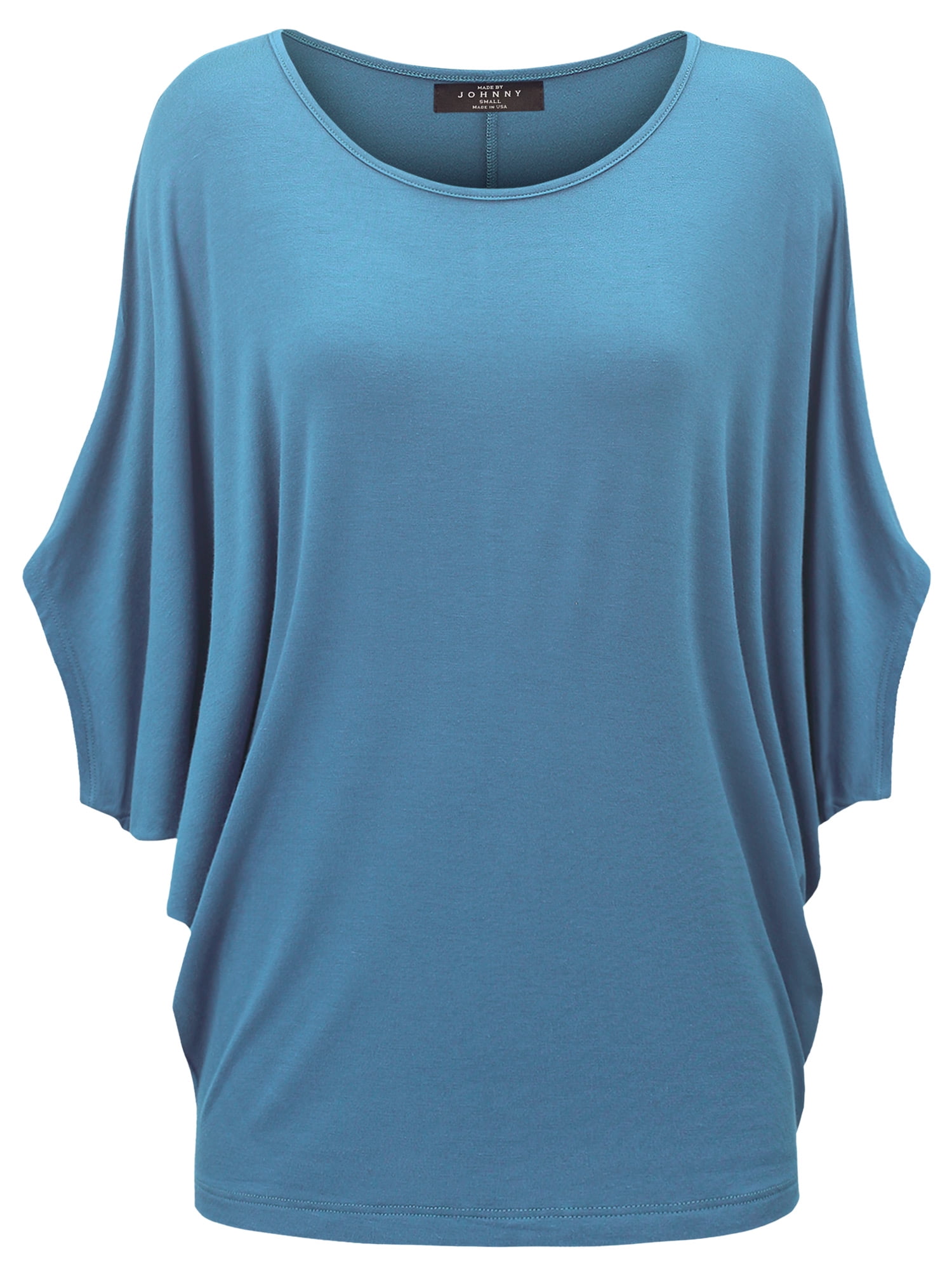 Made by Johnny Women's Scoop Neck Half Sleeve Batwing Dolman Top XXL ...