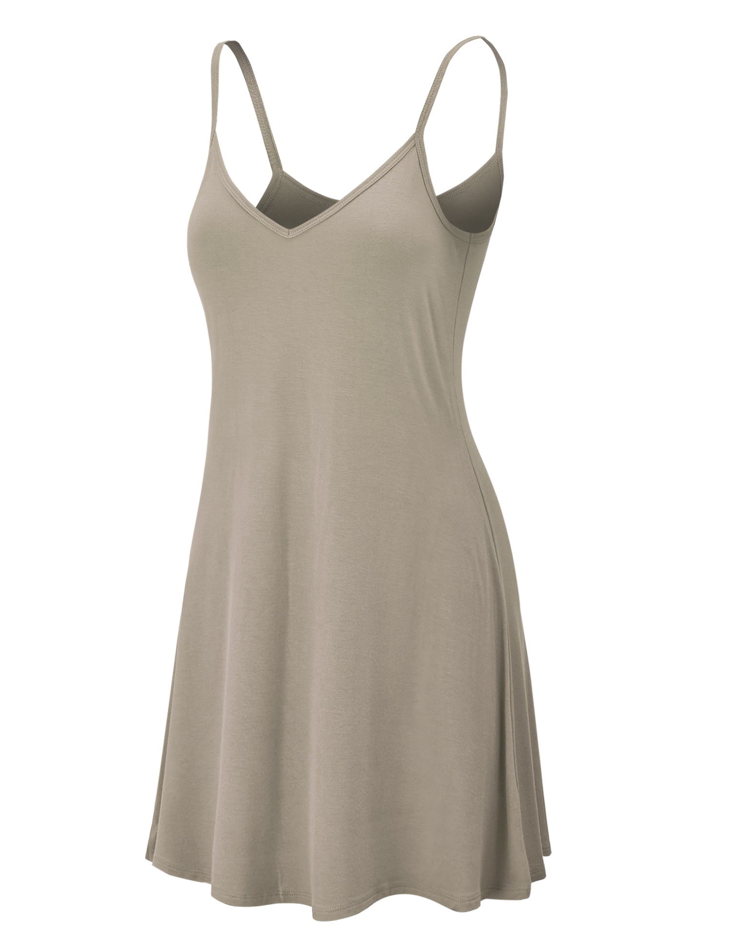 Made by Johnny Women's V-Neck Spaghetti Strap Tunic Short Dress XXL ...