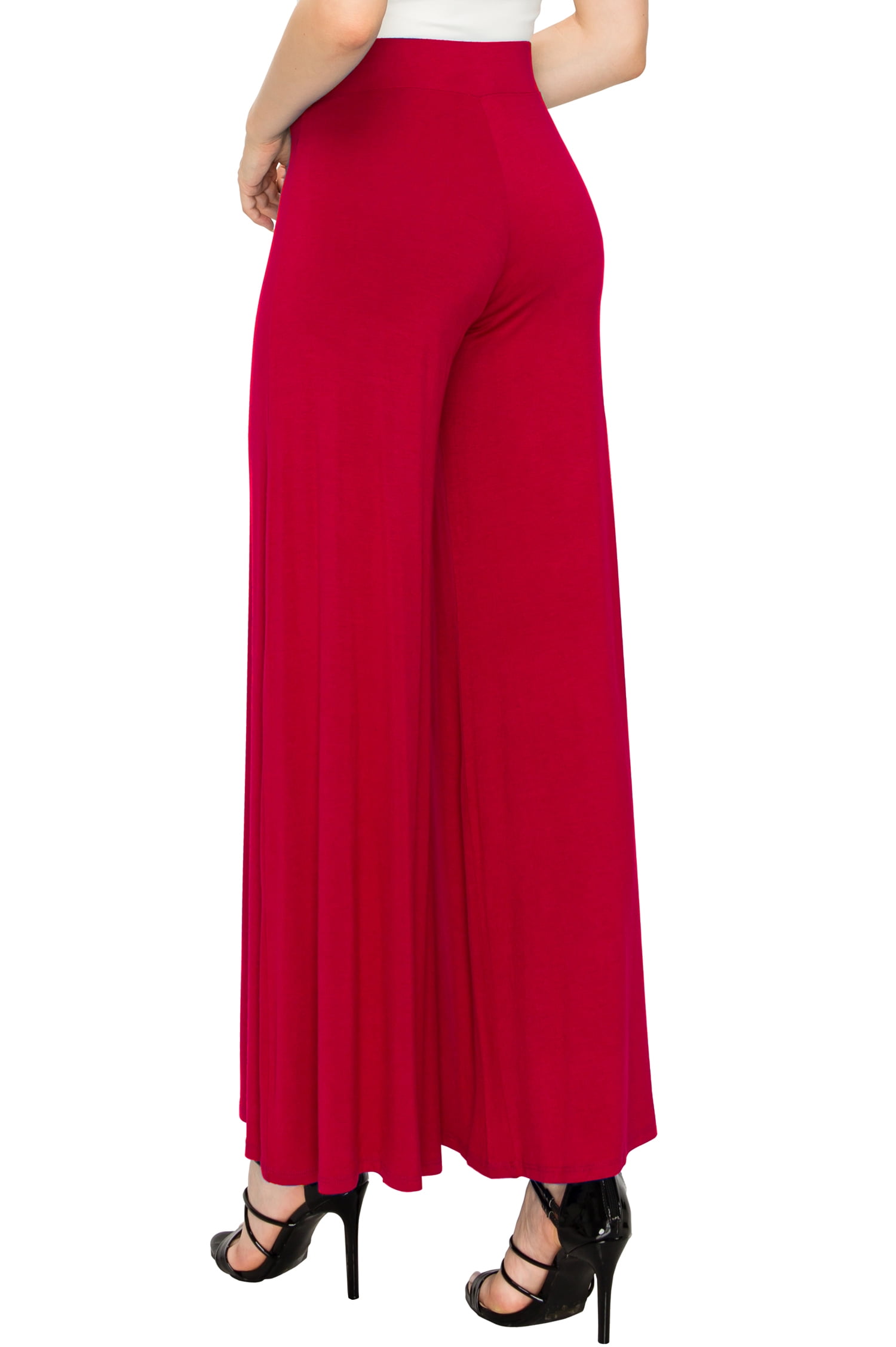 Made by Johnny Women's Wide Leg Palazzo Lounge Pants XXXL RED - Walmart.com