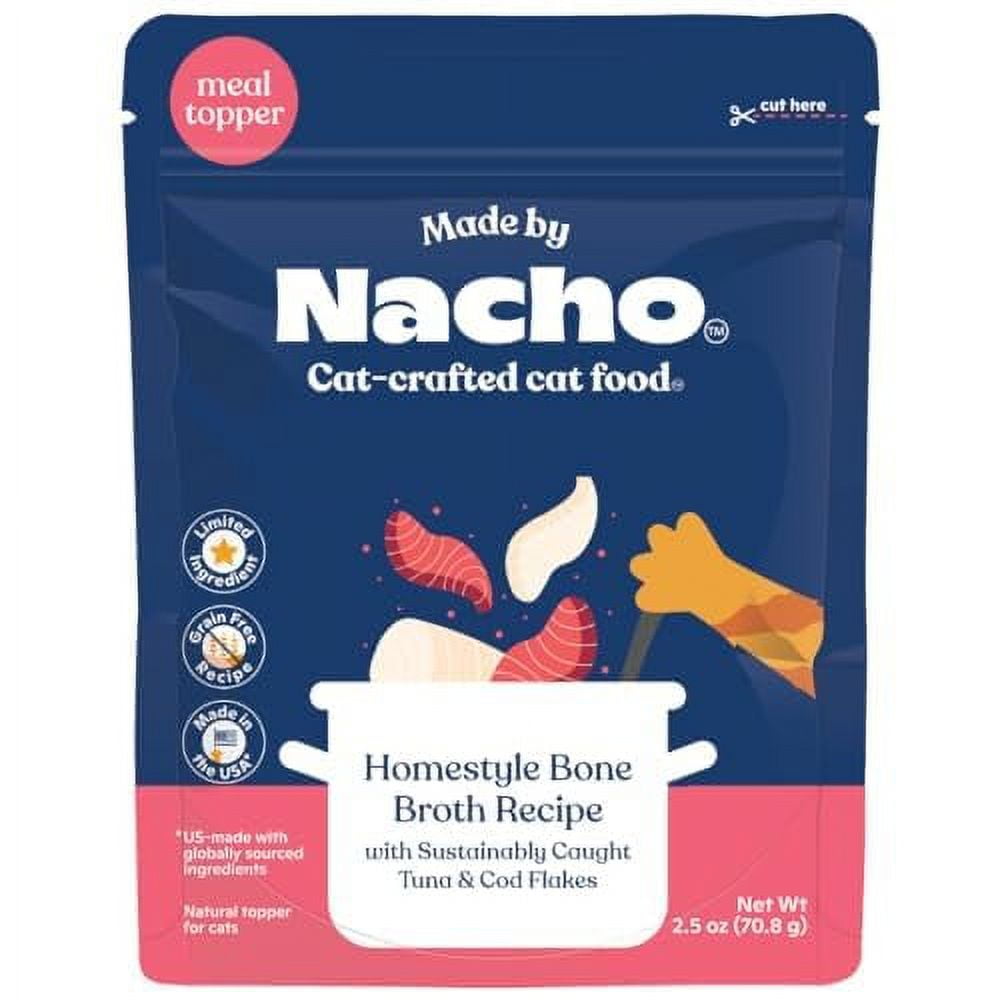 Made by Nacho Wet Cat Food Homestyle Bone Broth with Sustainably Caught ...