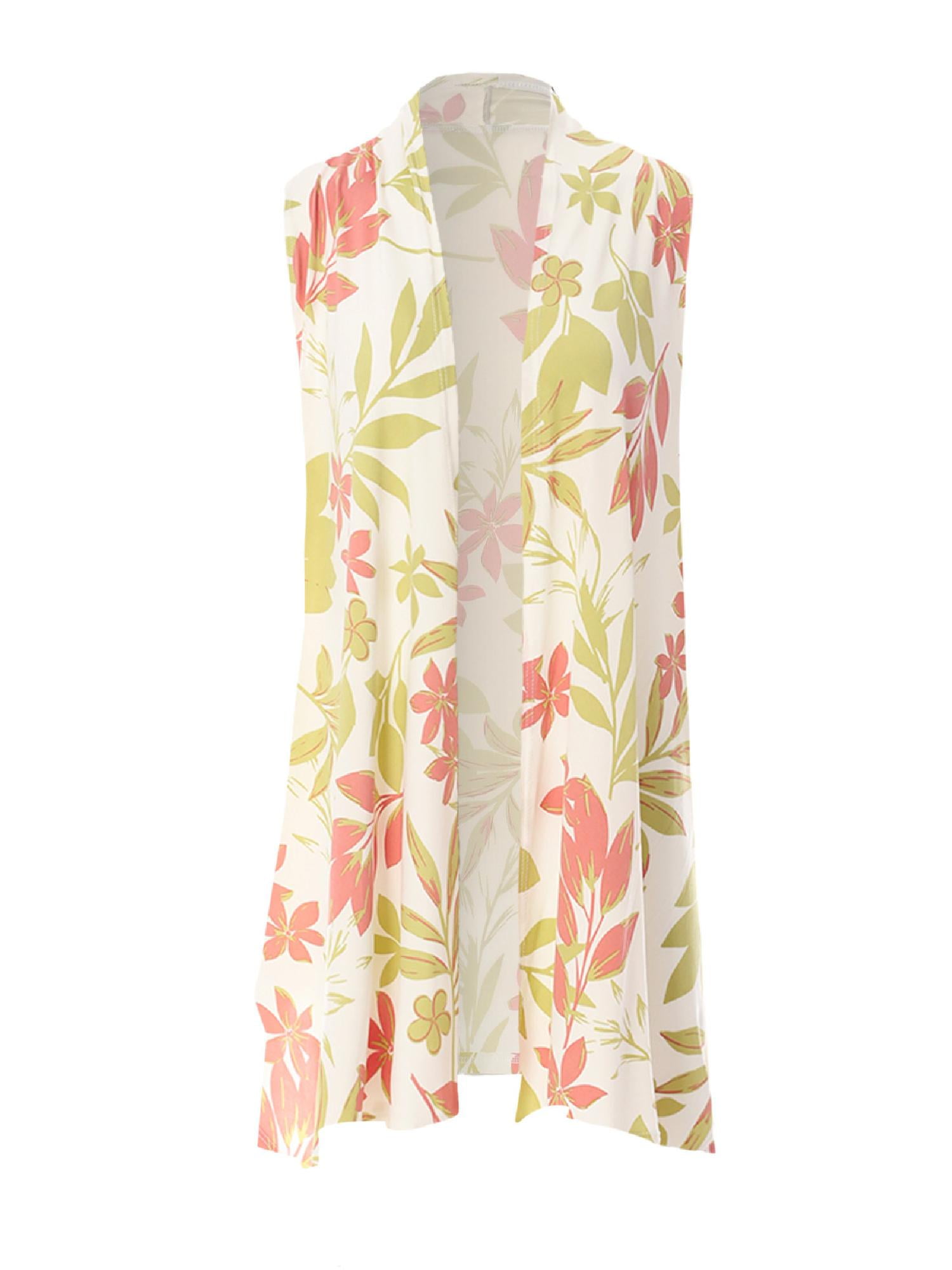 Made by Olivia Women's Open Front Draped Sleeveless Long Vest Cardigan ...