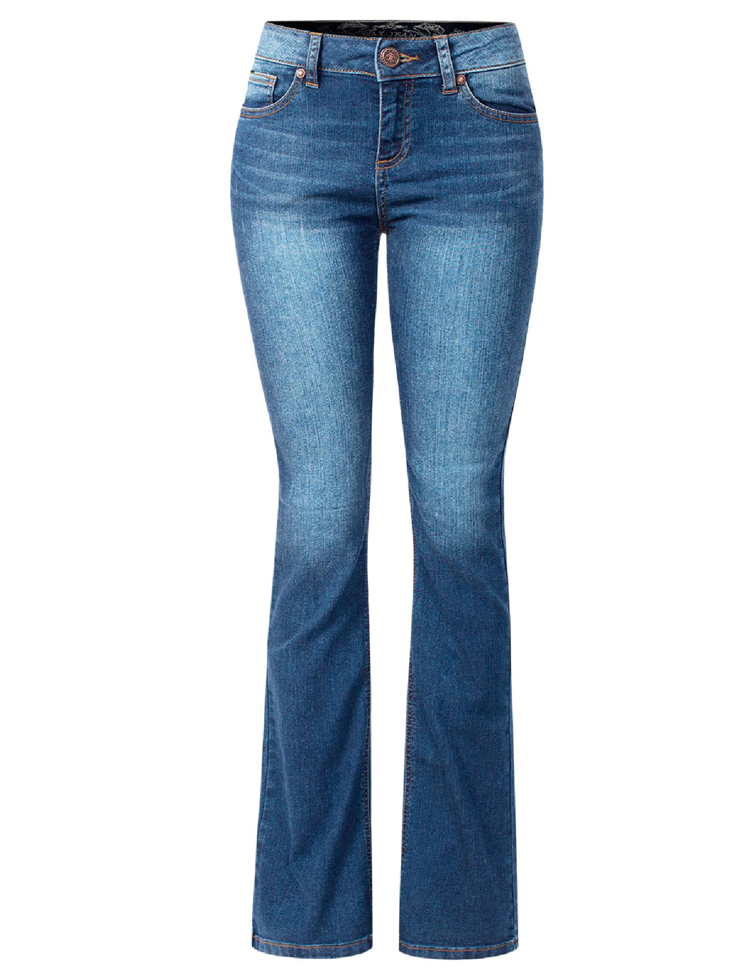 Made by Olivia Women's Sexy Stylish Flare Bell Bottom Slim Bootcut Jean ...