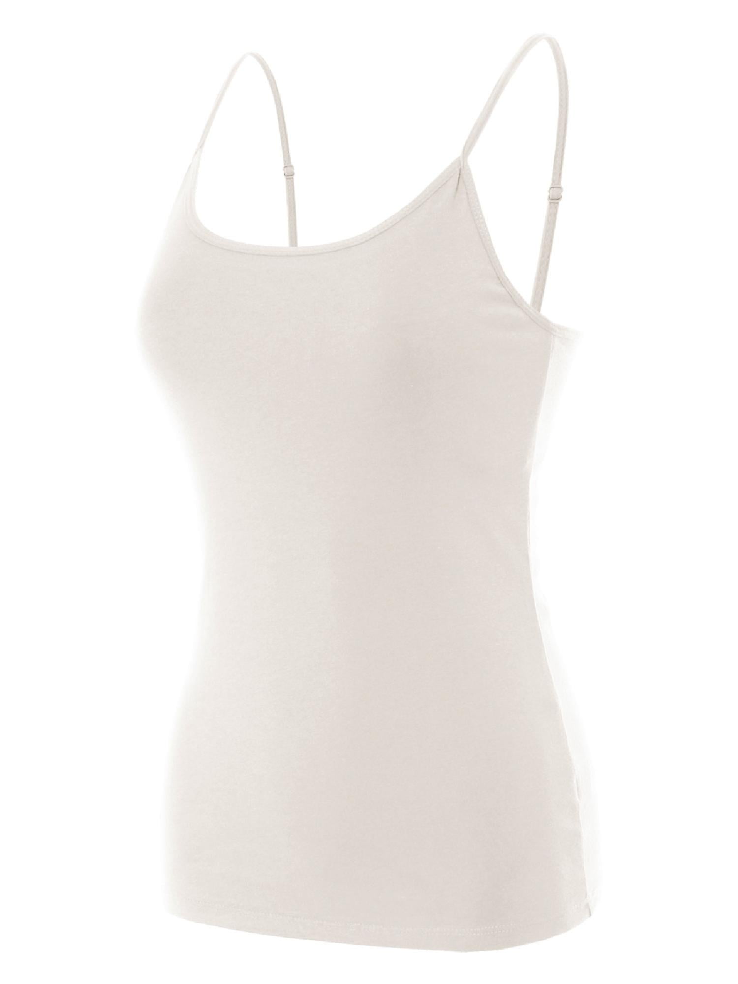 Made by Olivia Women's Shelf Bra Cami Jersey Cotton Spandex Top ...
