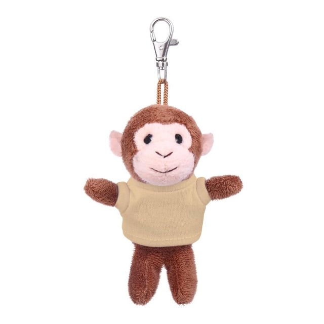 Made by alien's soft plush Monkey keychain, Clip for the kids keys ...