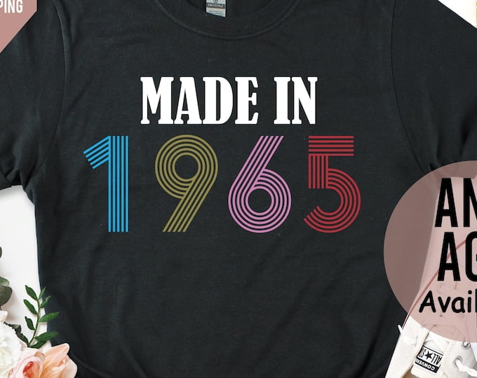 Made in 1965 T-shirt: 60th Birthday Mum Grandma - Walmart.com