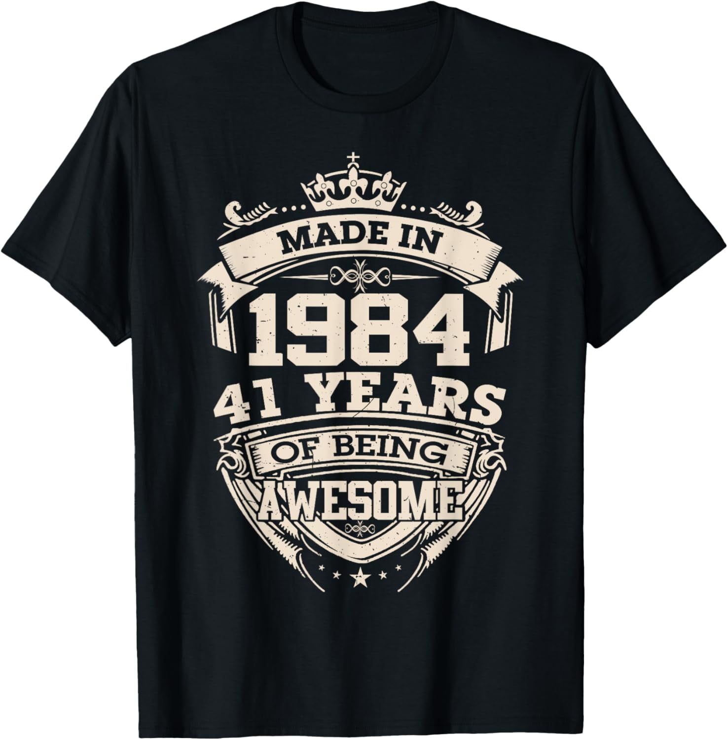 Made in 1984 41 Years of Being Awesome 41th Birthday Vintage T-Shirt ...