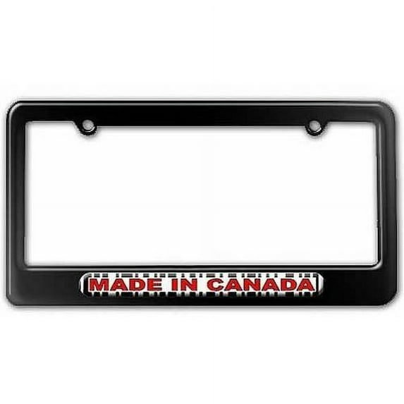 Made in Canada Barcode License Plate Tag Frame, Black Color - Walmart.com
