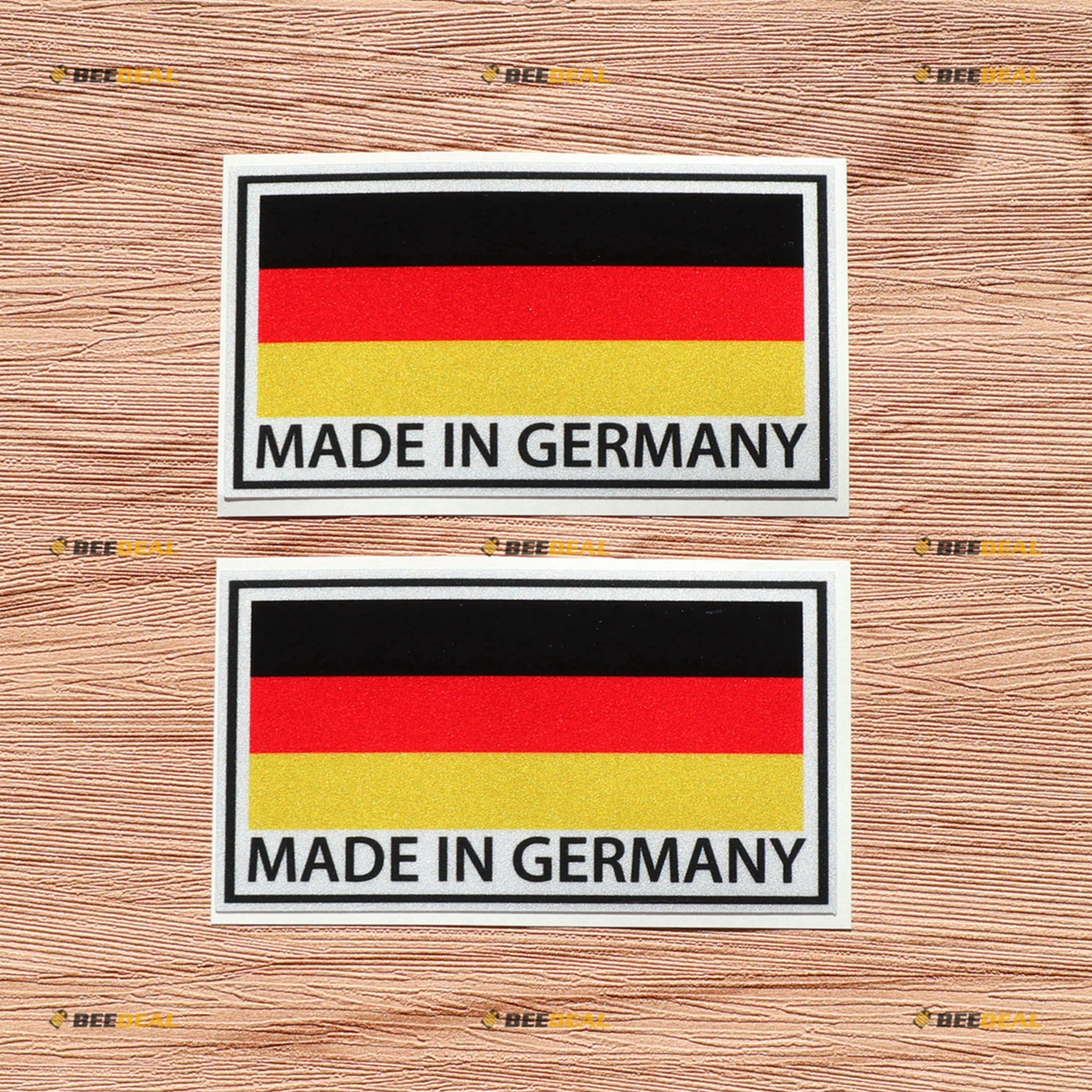 Made in Germany German Flag Car Vinyl Decal Sticker - 2 Pack Reflective ...