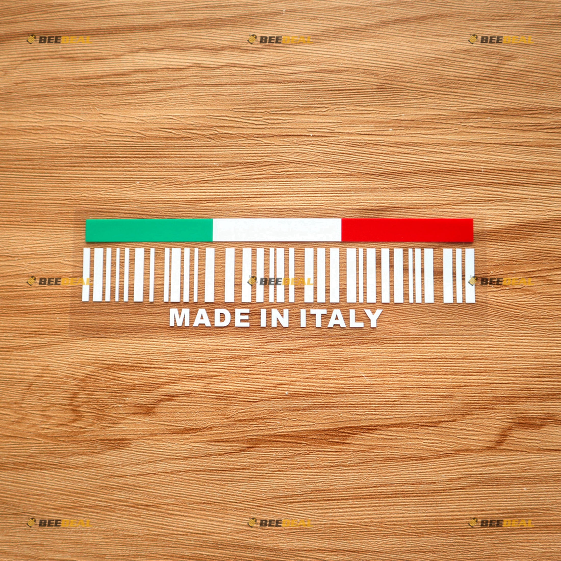 Made in Italy Italian Flag Funny Sticker Decal Vinyl Barcode Design ...