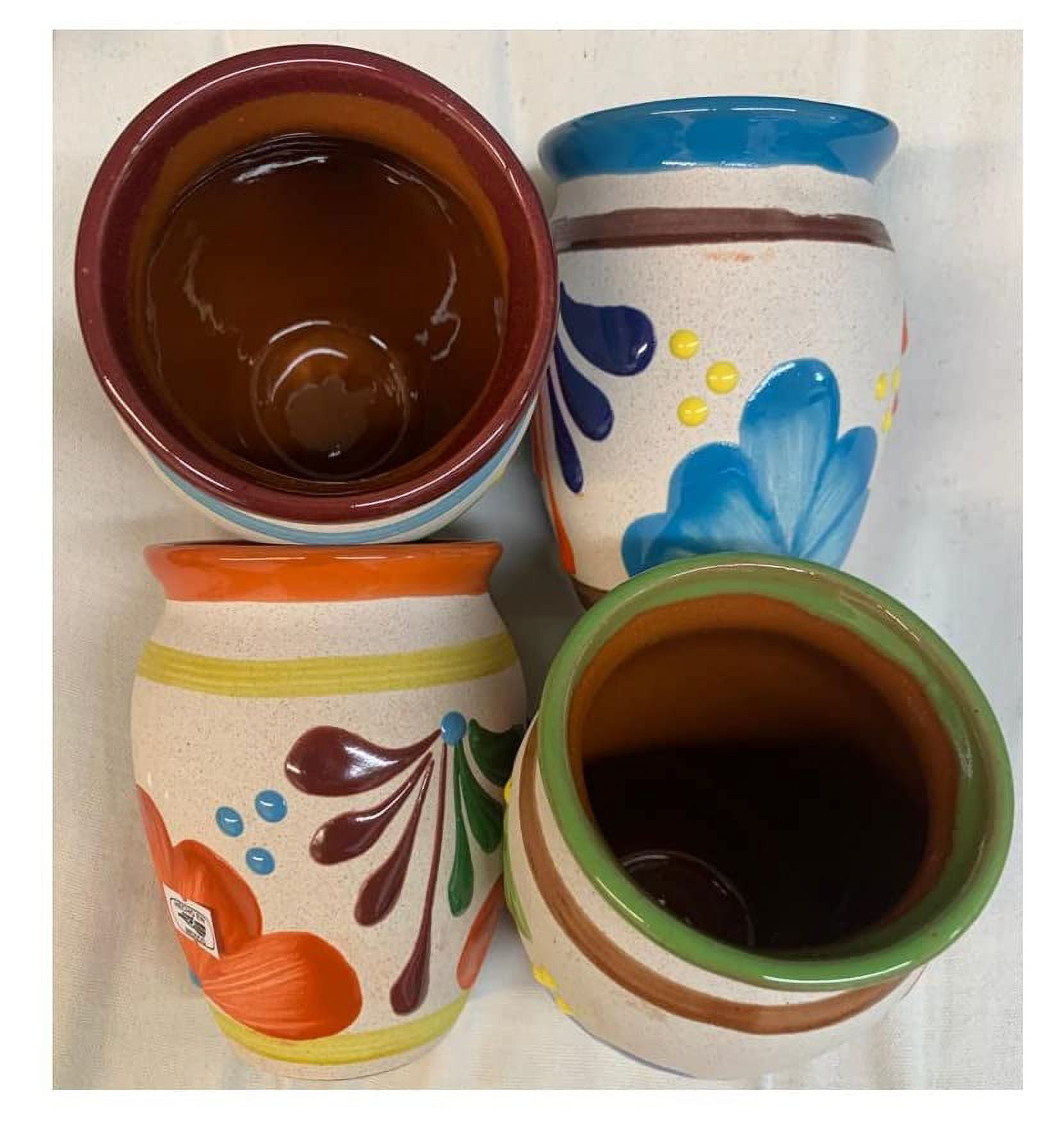 Made in Mexico Authentic Cantaritos Jarritos de Barro, Natural Clay ...