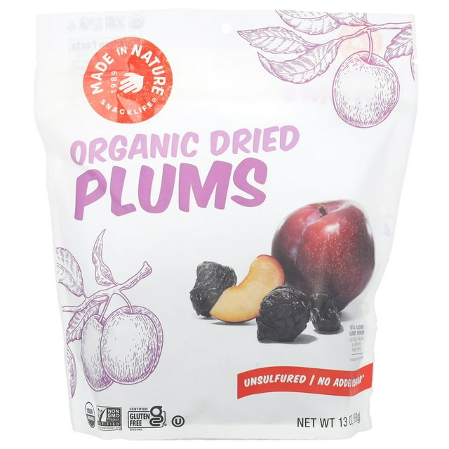 Made in Nature Organic Dried Plums (Prunes), Preservative Free, 16 Oz ...