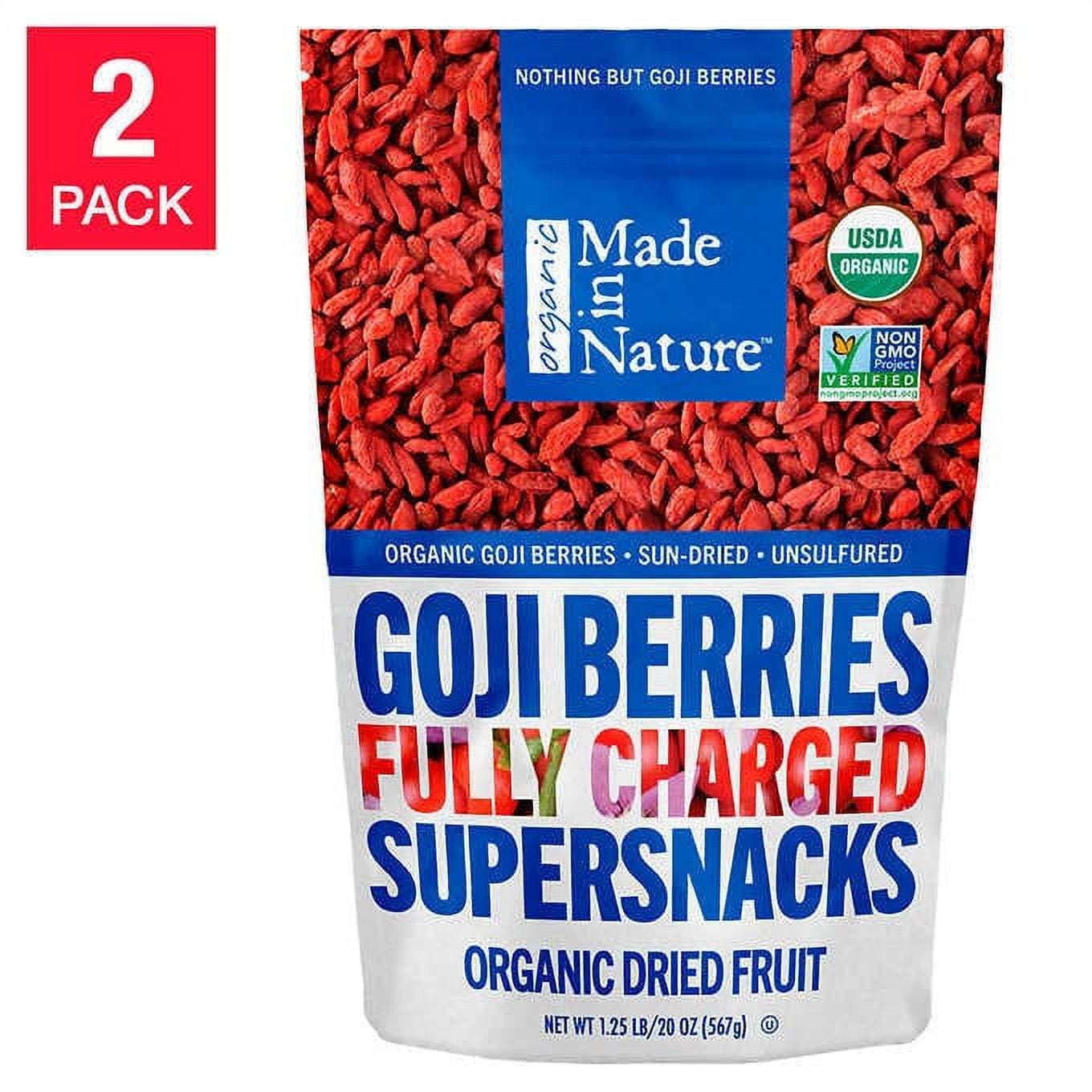 Made in Nature USDA Organic Goji Berries 20 oz 2-pack - Walmart.com
