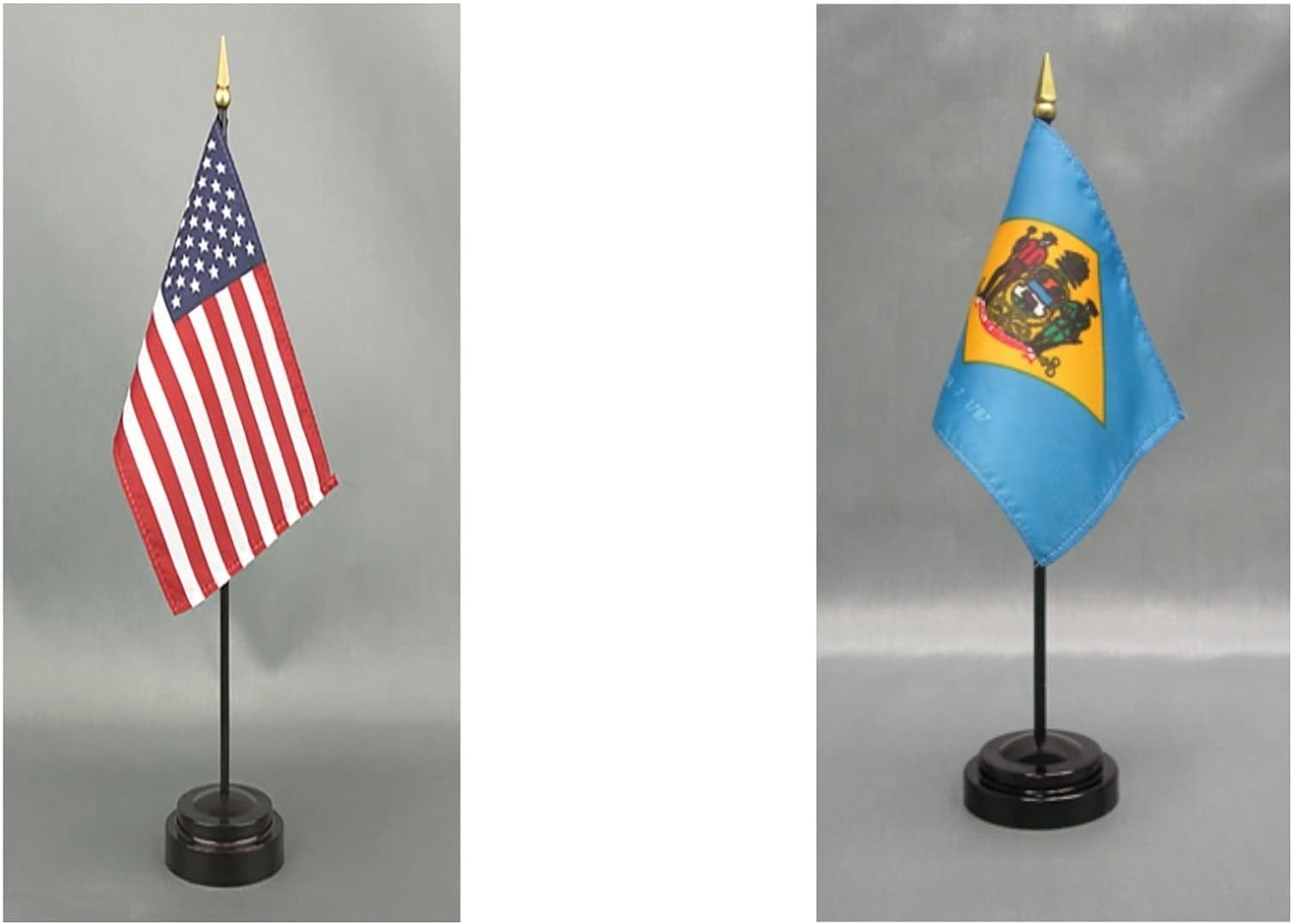 Made in The USA. 1 American and 1 Delaware 4"x6" Miniature Desk & Table ...