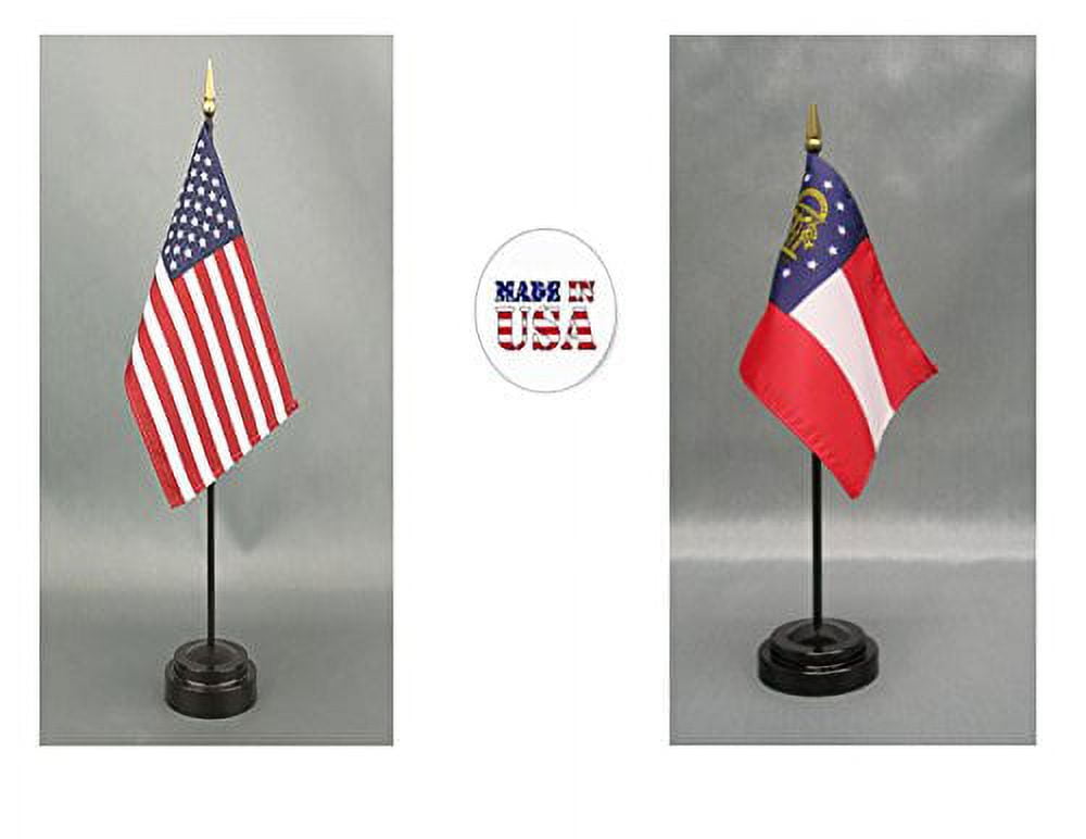 Made in The USA. 1 American and 1 Georgia 4"x6" Miniature Desk & Table ...