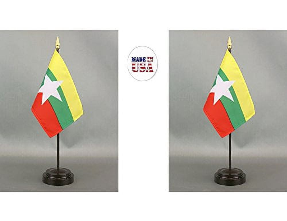 Made in The USA. 2 Myanmar Rayon 4"x6" Miniature Office Desk & Little ...
