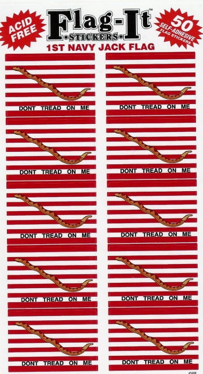 1st Navy Jack Flag Stickers, 100 Flag It Brand Decals, American Made ...