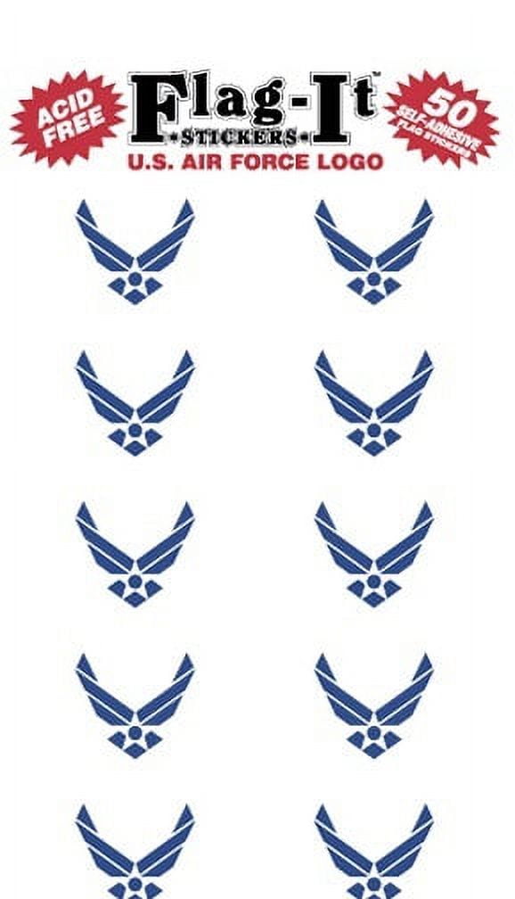 Air Force Logo Flag Stickers, 100 Flag It Brand Decals, American Made ...