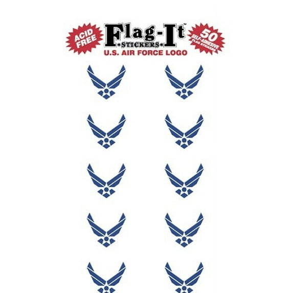 Air Force Logo Flag Stickers, 100 Flag It Brand Decals, American Made ...
